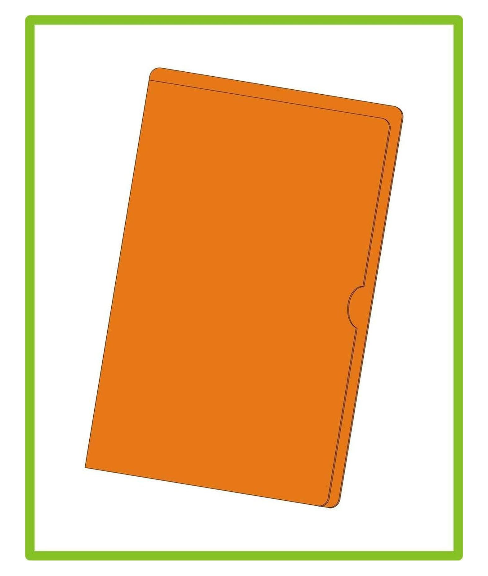 - 25 Pack L-Type Vinyl Plastic File Folders Legal Size, Orange Pocket ...