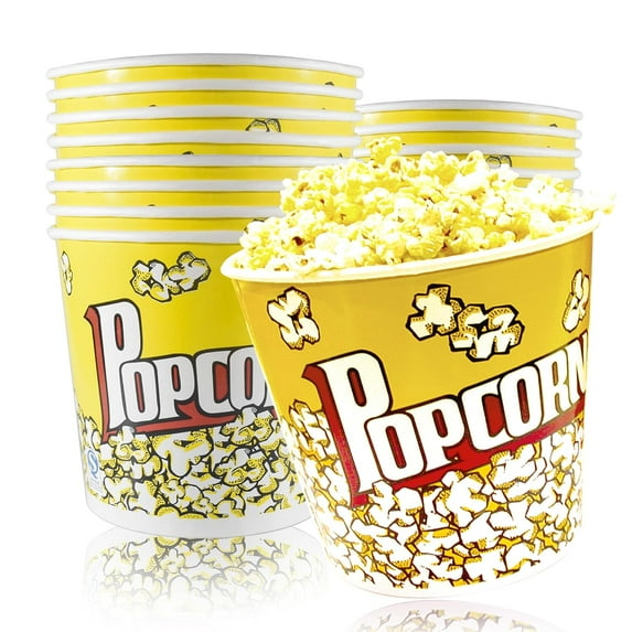 25 Pack Large Popcorn Buckets 85 oz Popcorn Tubs Popcorn Boxes ...