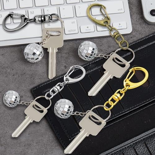 25 Pack Lobster Claw Clasps Keychain Making Kit, Gold Keychain Clip ...