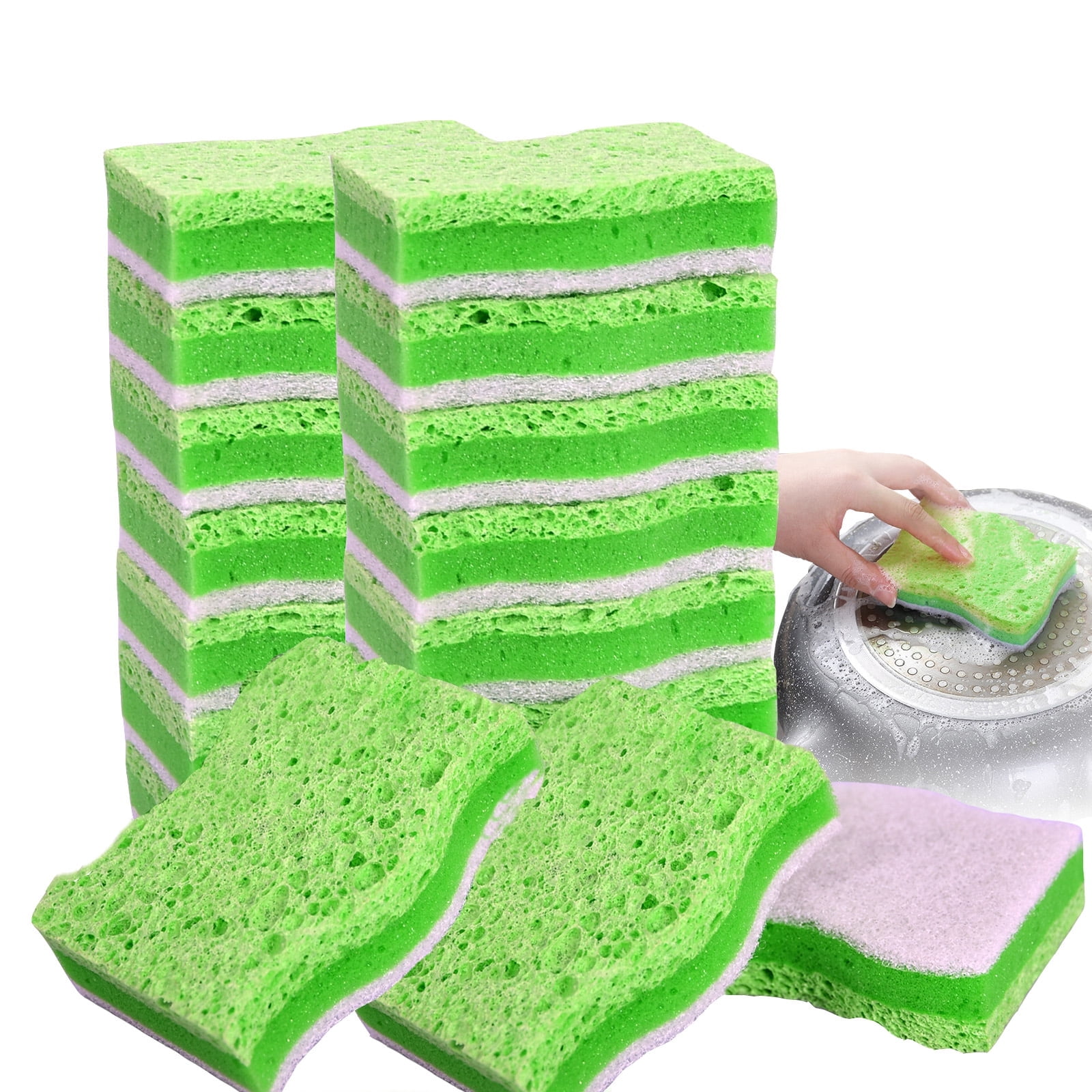 25 Pack Magic Sponge Erase,Double Compression Strong Durable Sponge ...