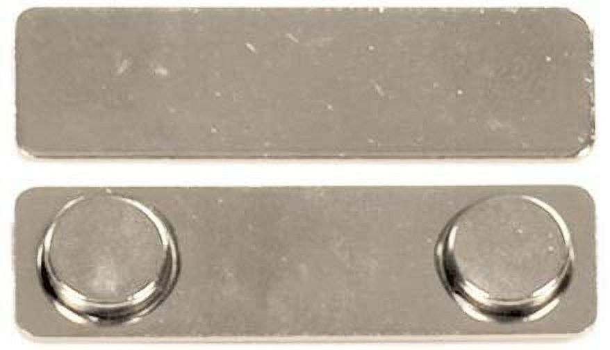 Name Tag/Badge Blanks - 25 Pack - Brushed Silver 1x3, Round Corners ...