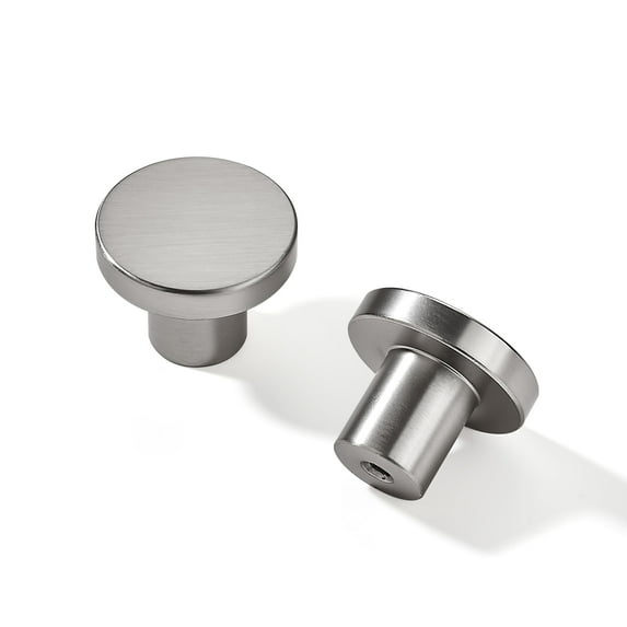 25 Pack Matte Black Cabinet Knobs - 1-1/5 Inch Round Drawer Pulls for ...