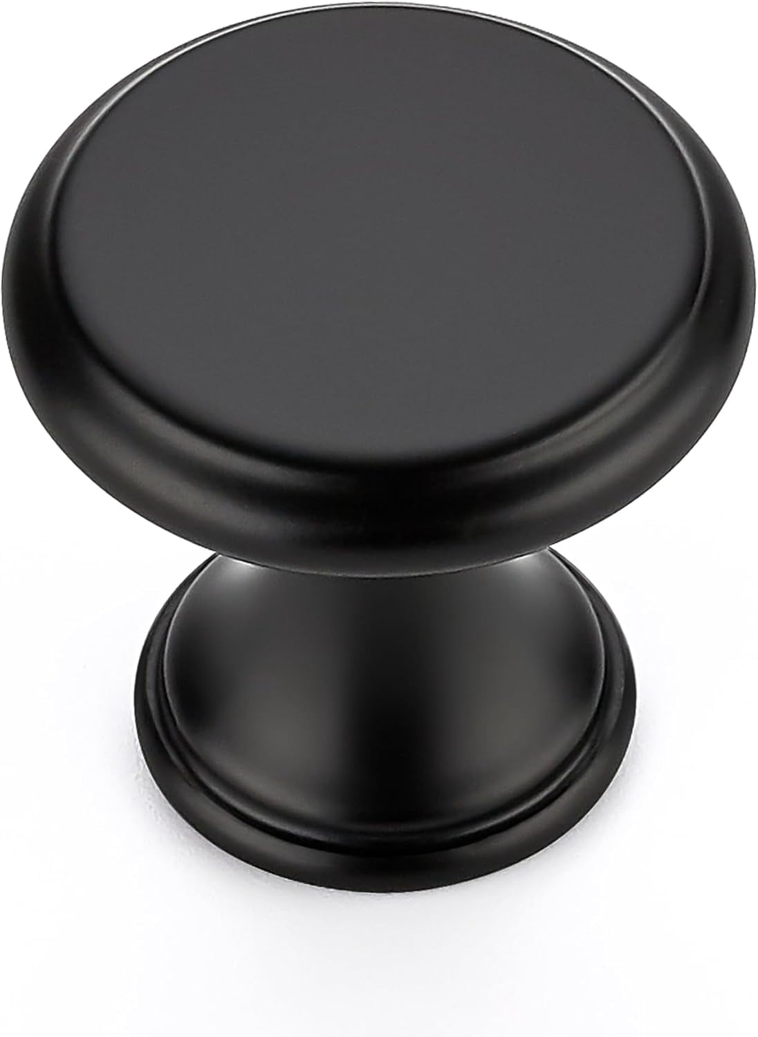 25 Pack Matte Black Kitchen Cabinet Knobs, Solid Black Pulls Zinc ...