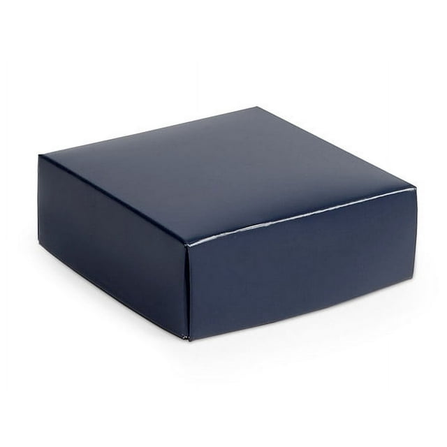 25 Pack, Matte Navy Blue Box Lid, 4X4X1.5" for Food Packaging - Walmart.com