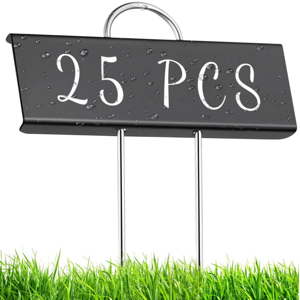 25-Pack Weatherproof Metal Plant Labels, Garden Markers, Nursery Tags ...