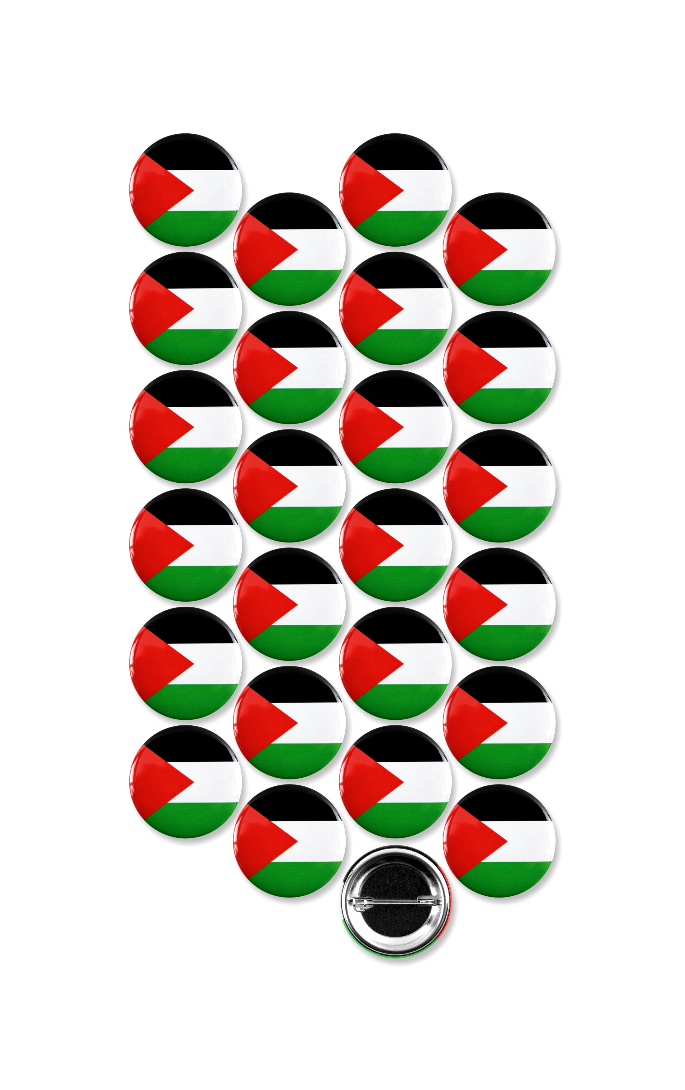 25 Pack - Palestine Flag Pinback Buttons - 1.5 Inch - Walmart.com