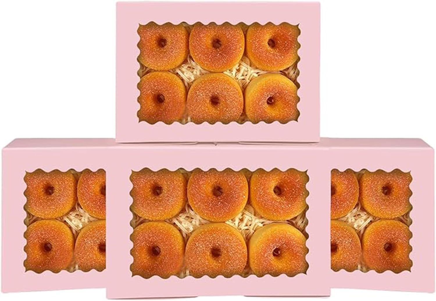 25-Pack Pink Bakery Boxes with Windows: Ideal for Weddings, Birthdays ...