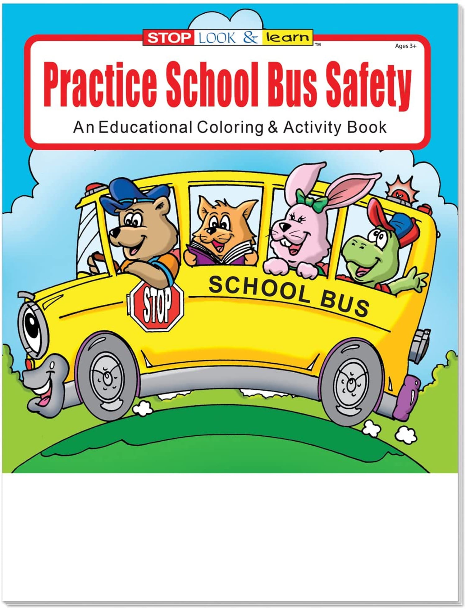 25 Pack - Practice School Bus Safety Kid's Educational Coloring ...