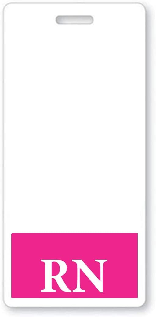 25 Pack - RN Badge Buddy - Vertical ID Badge Backer Card for Registered ...