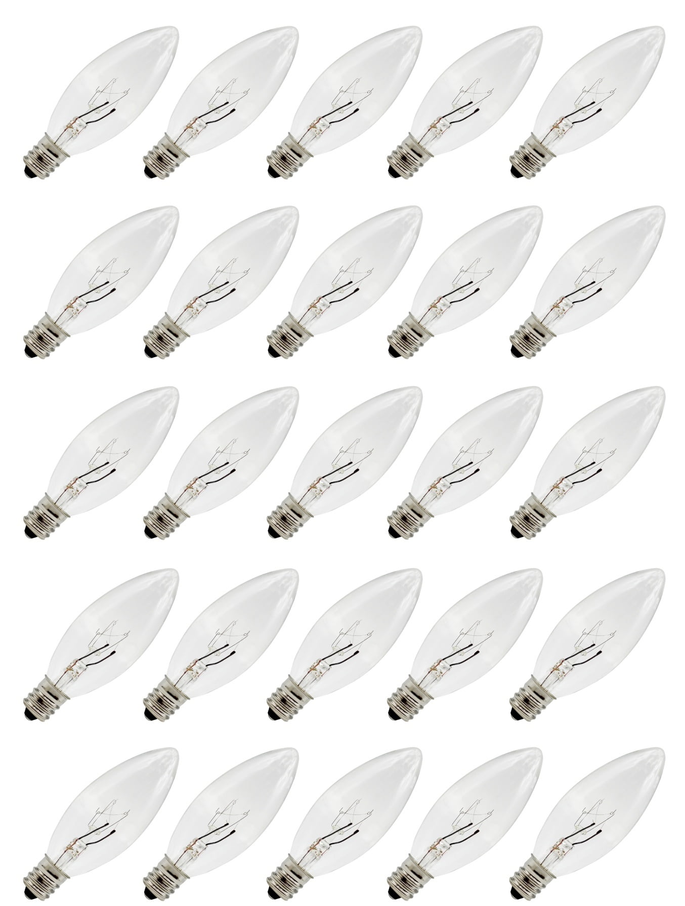 25 Pack Replacement Light Bulbs for Electric Window Candles, Candle ...