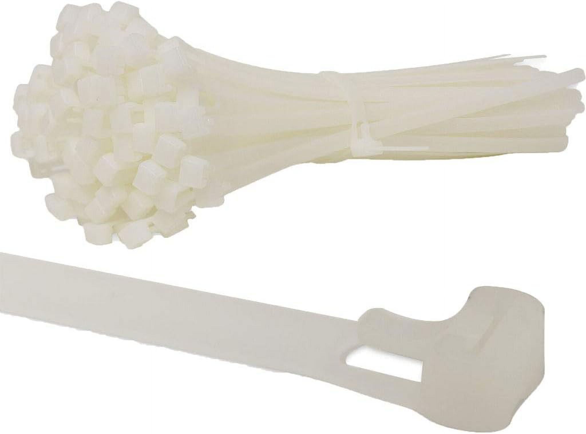 25 Pack Reusable - Releasable Cable Ties Black Neutral Heavy Duty Long ...