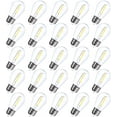 25-Pack S14 1W Outdoor String Lights Bulbs LED, Shatterproof ...