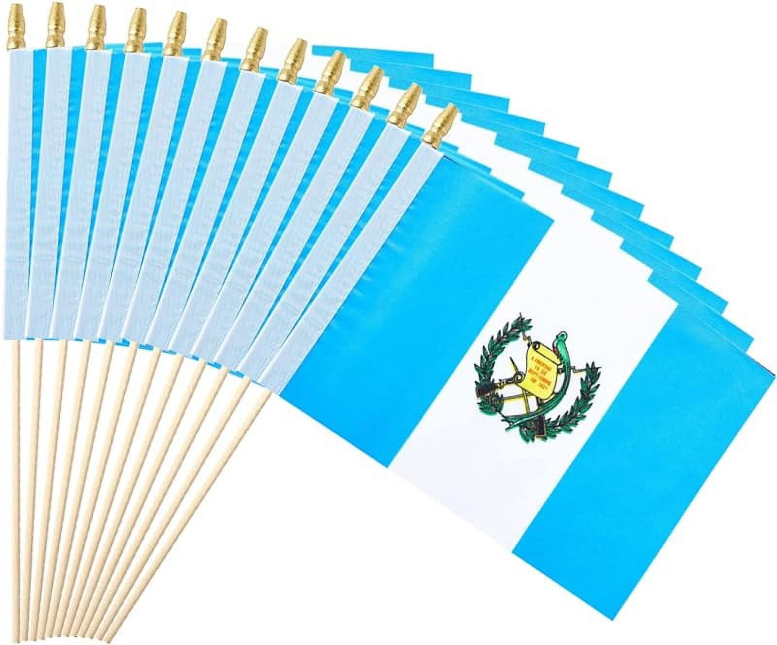 25 Pack Small Guatemala Flag Handheld Mini Mexican Flag on Stick 6x8 ...