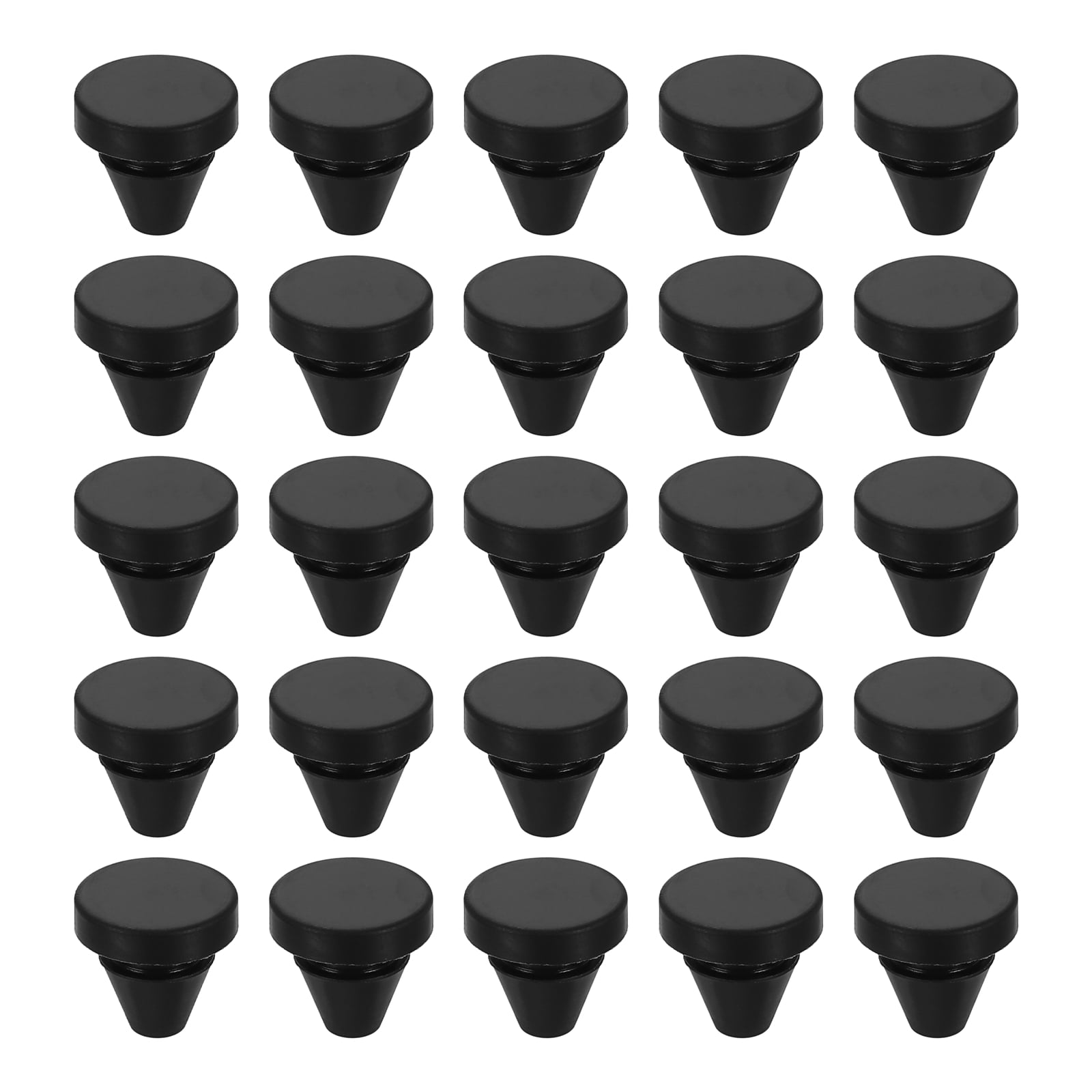 25 Pack Snug Plugs, Rubber Hole Plugs Round Soft Flexible Stopper Fit ...