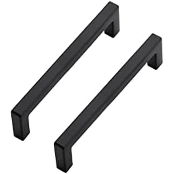 25 Pack Solid 4 Inch Center to Center Slim Square Bar Drawer Handles ...
