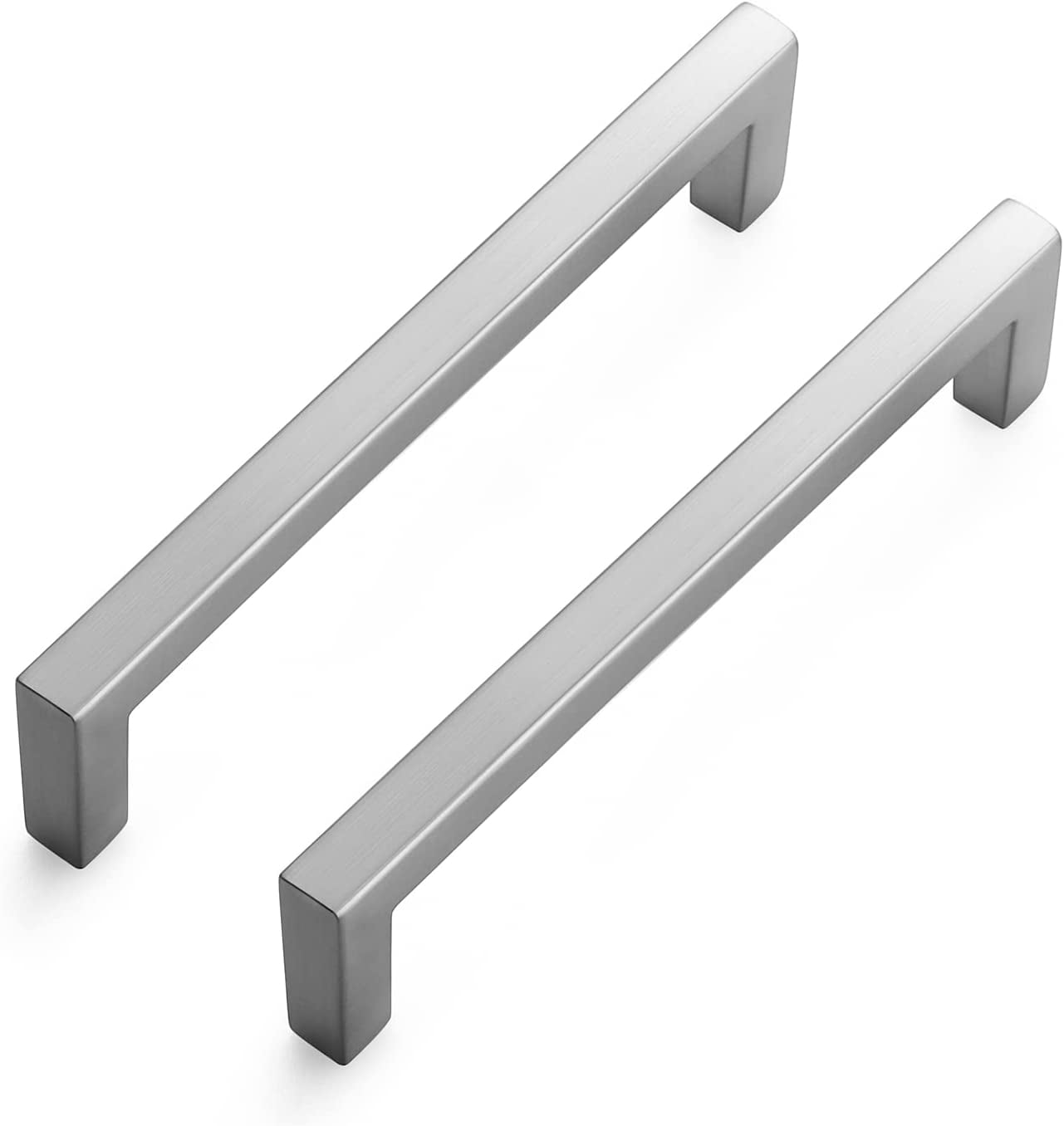 25 Pack Solid 5 Inch Center to Center Slim Square Bar Drawer Handles ...