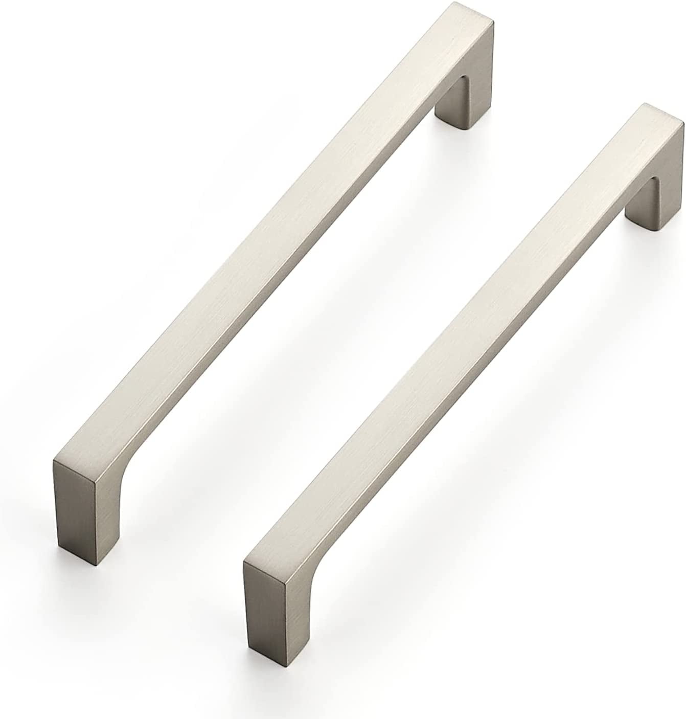 25 Pack Solid 5 Inch Kitchen Square Cabinet Handles Brushed Nickel ...
