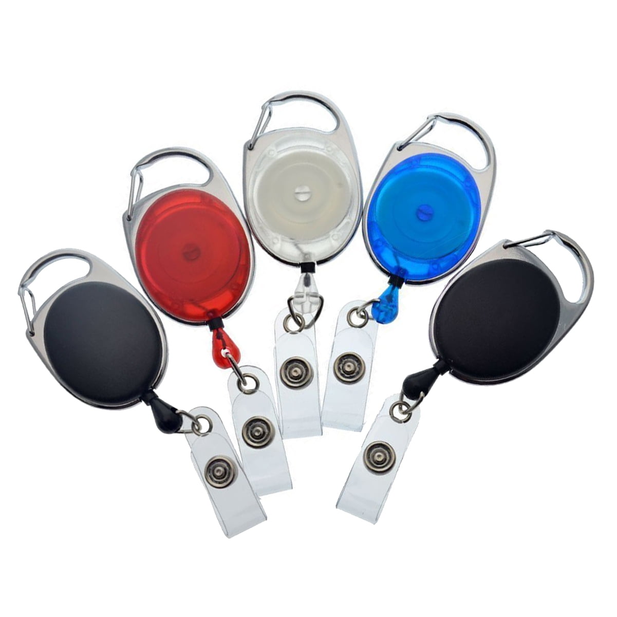 25 Pack - Specialist ID Carabiner Clip Badge Reels - Retractable I.D ...