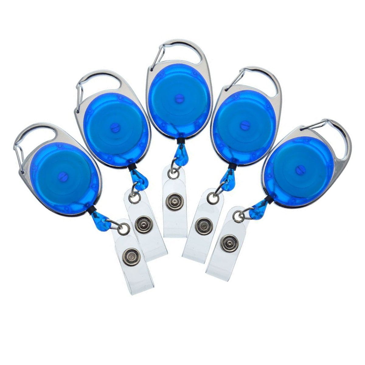 25 Pack - Specialist ID Carabiner Clip Badge Reels - Retractable I.D ...
