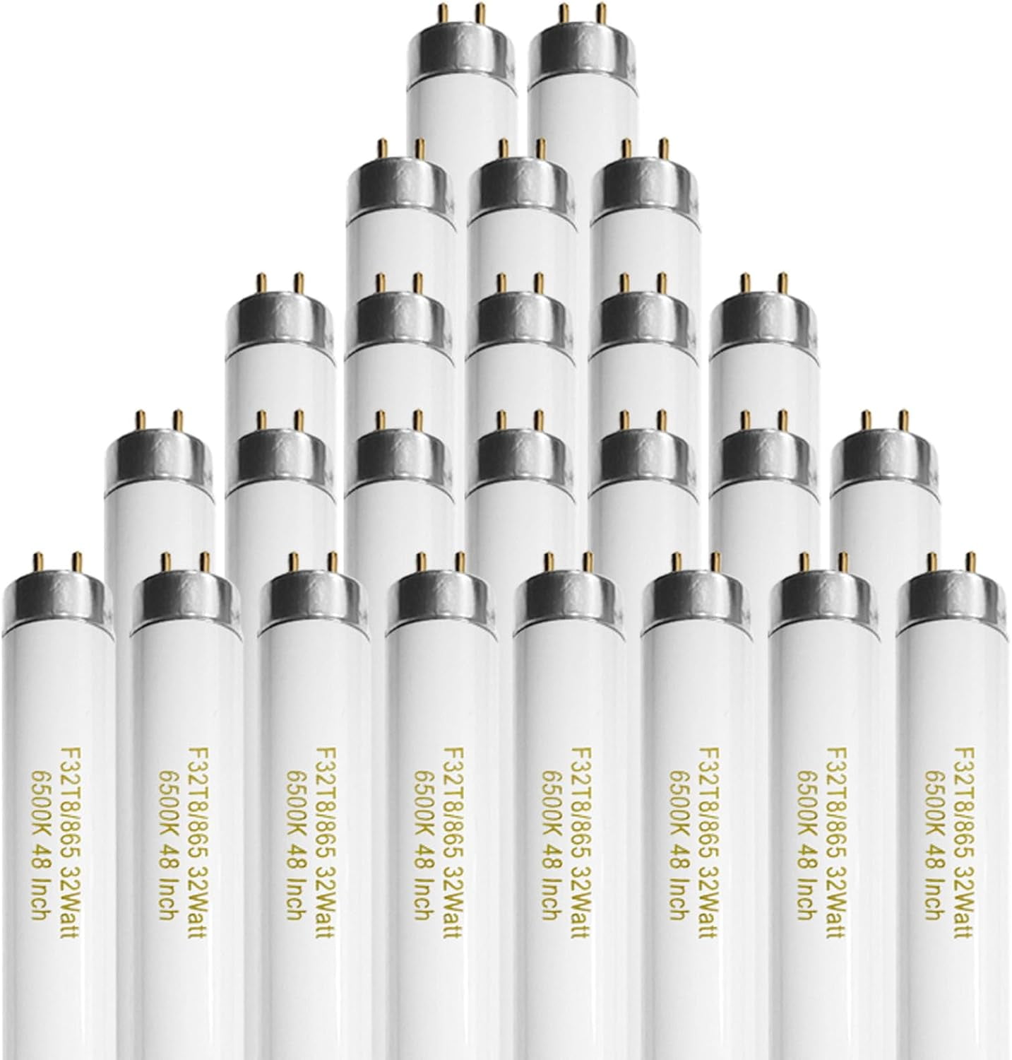 25 Pack T8 Fluorescent Bulbs 4 Foot F32T8/865, 48 Inch Fluorescent ...