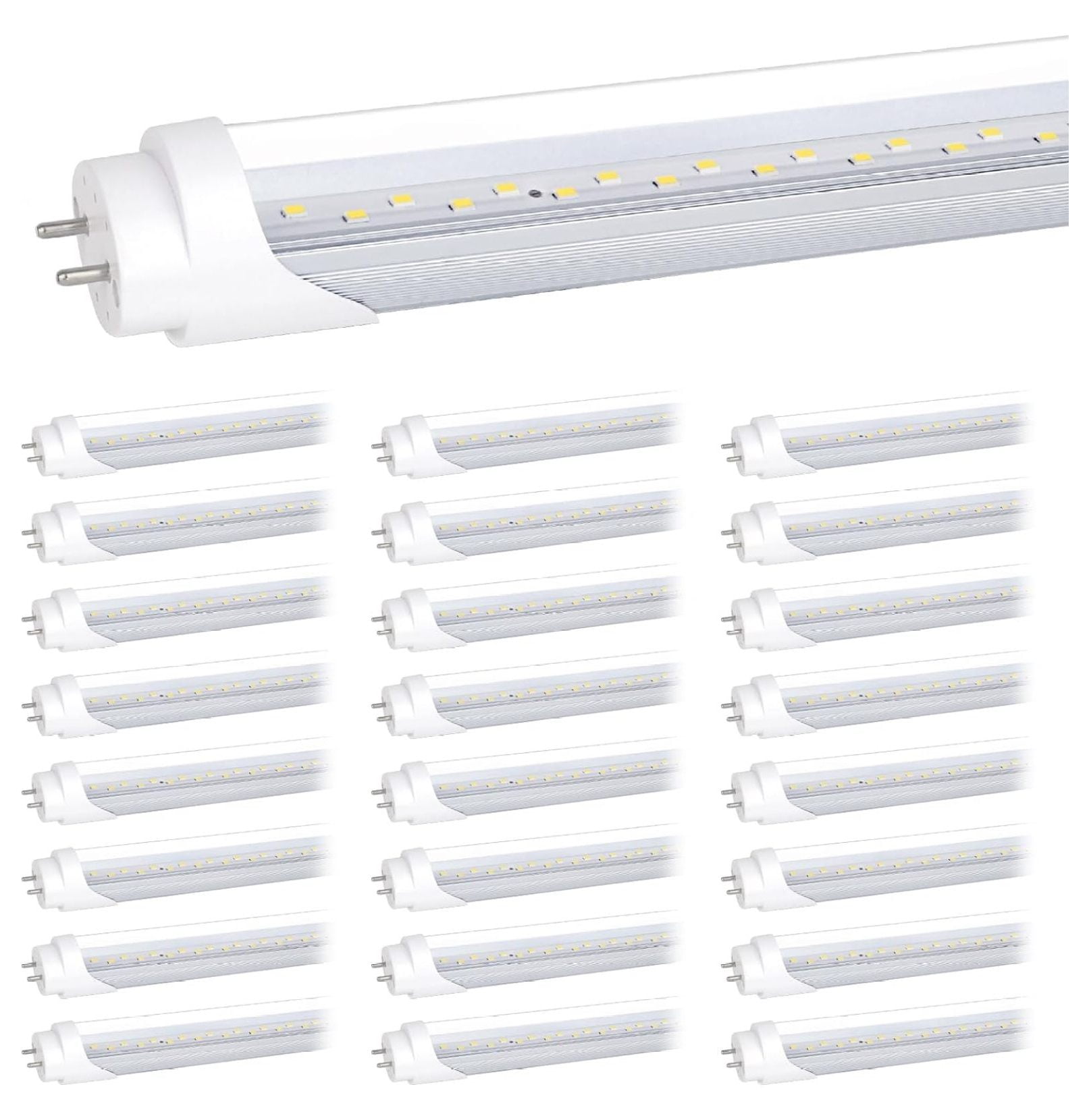 25-Pack T8 Led Bulbs 4 Foot, 24W 3200LM 5000K Daylight Led Tube Lights ...