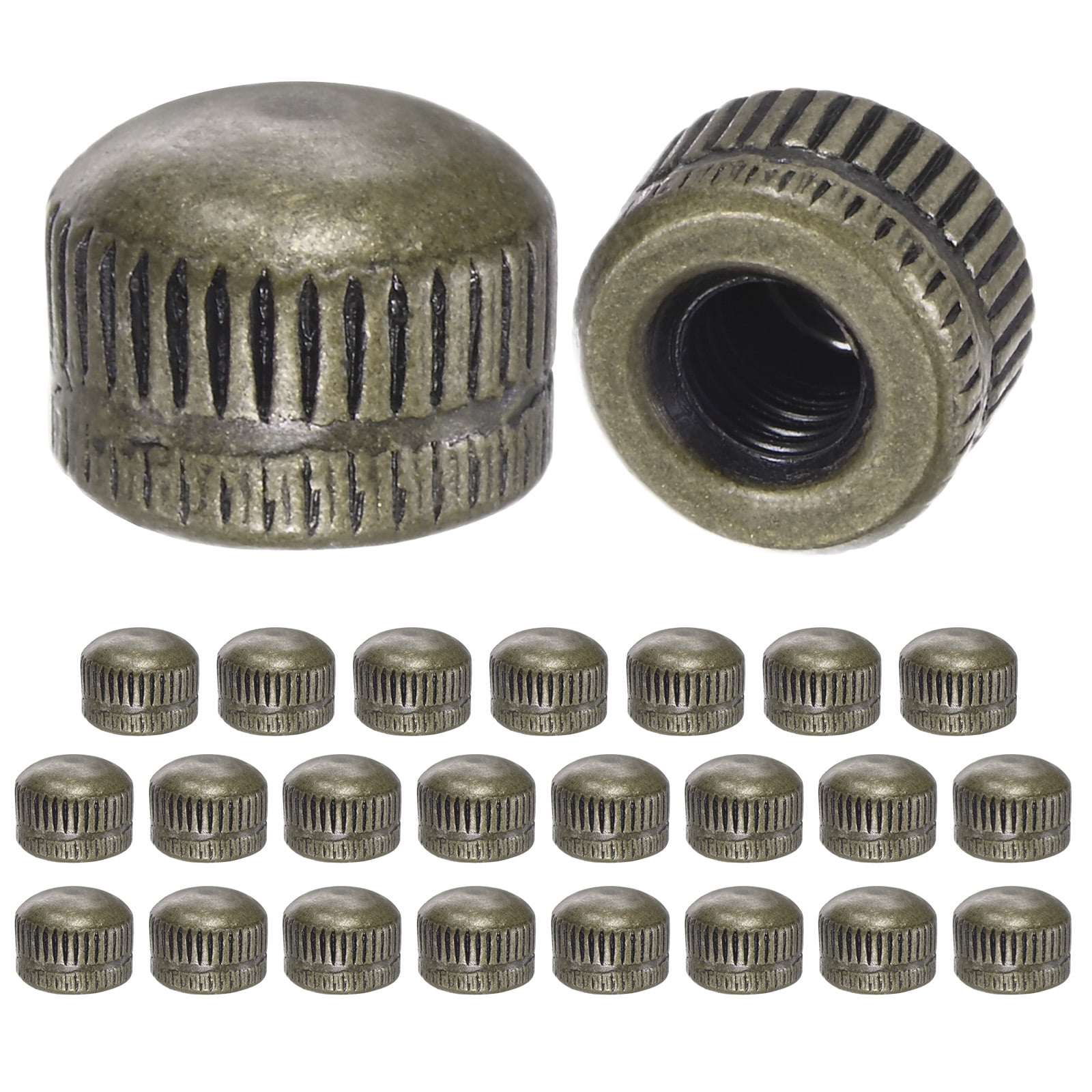 25-Pack Threaded Cap Nuts, M5x11mm Screw Caps for Light Fixture, Female ...