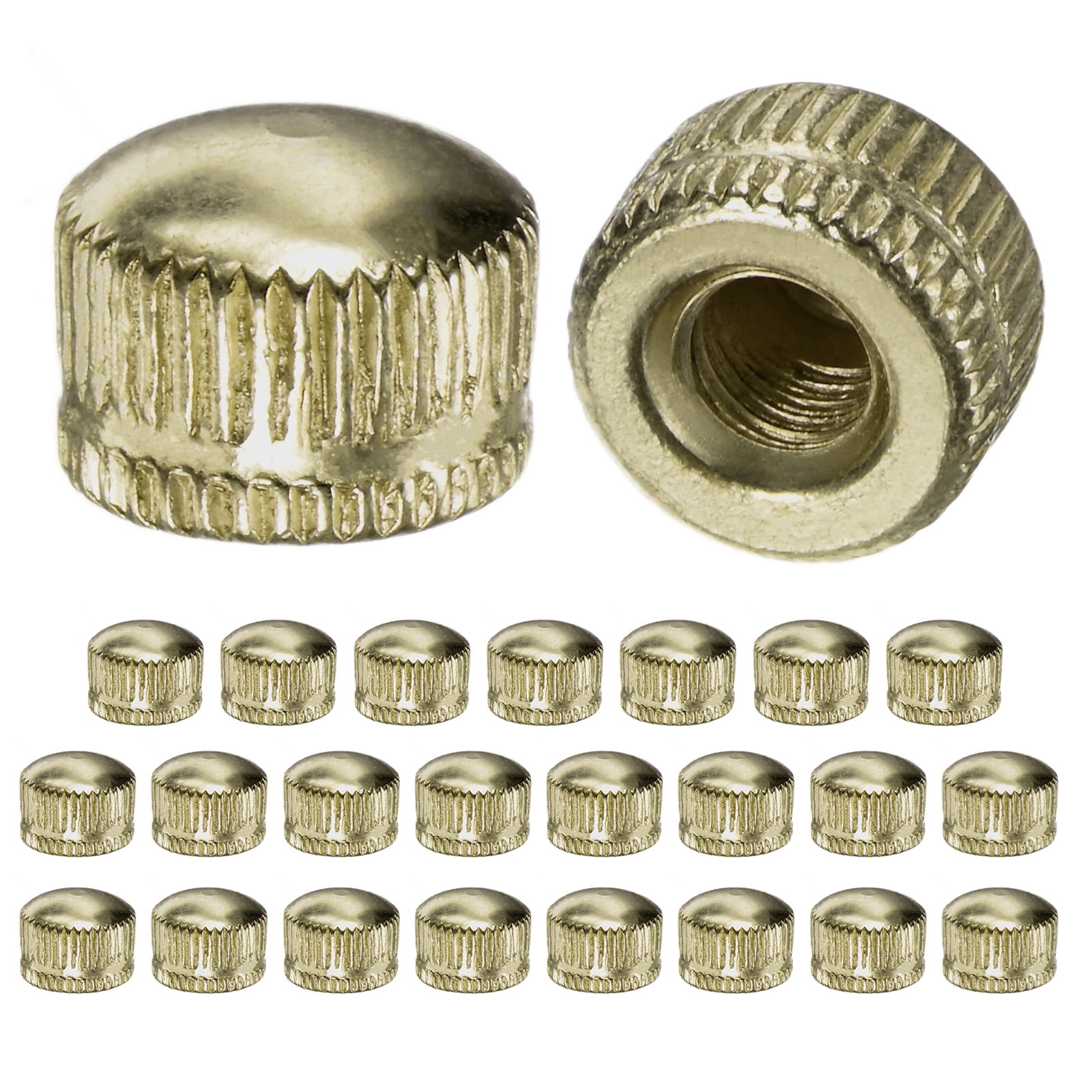 25-Pack Threaded Cap Nuts, M5x11mm Screw Caps for Light Fixture, Female ...