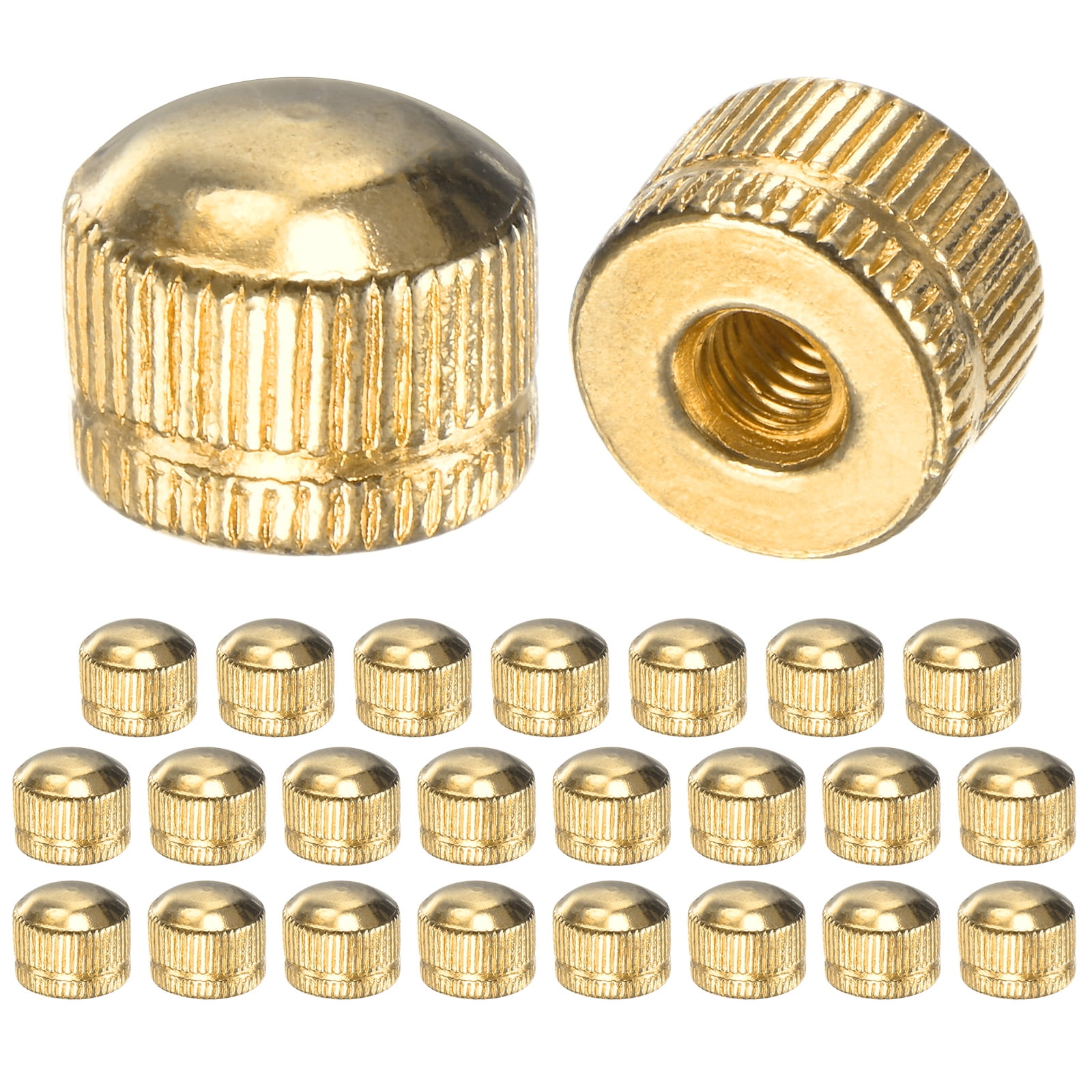 25-Pack Threaded Cap Nuts, M5x14mm Screw Caps for Light Fixture, Female ...