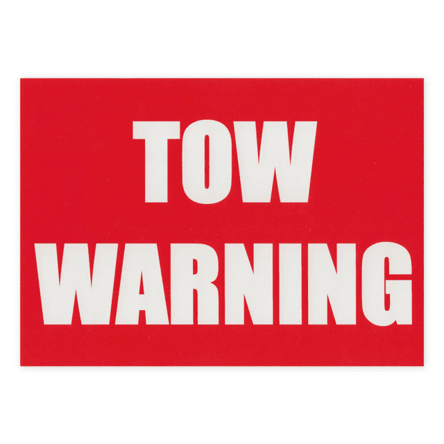 (25-Pack) Tow Warning Notice Cards - Landlords, Property Managers ...