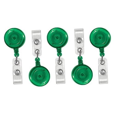 25 Pack - Clear (Translucent) Retractable Badge Reels with Alligator ...