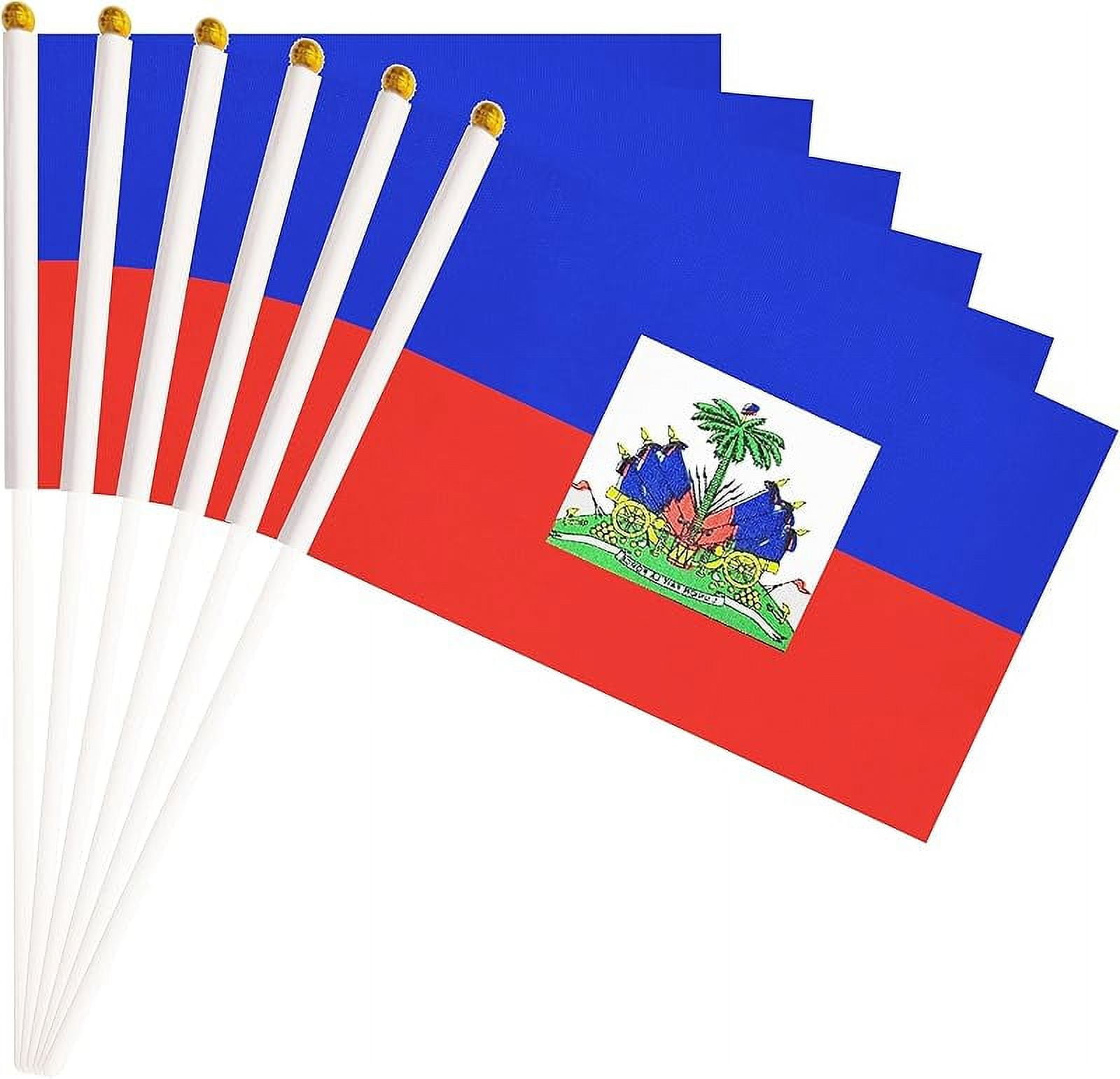 25 Pack USA US Small Flag, Hand Held American Stick Flag National ...