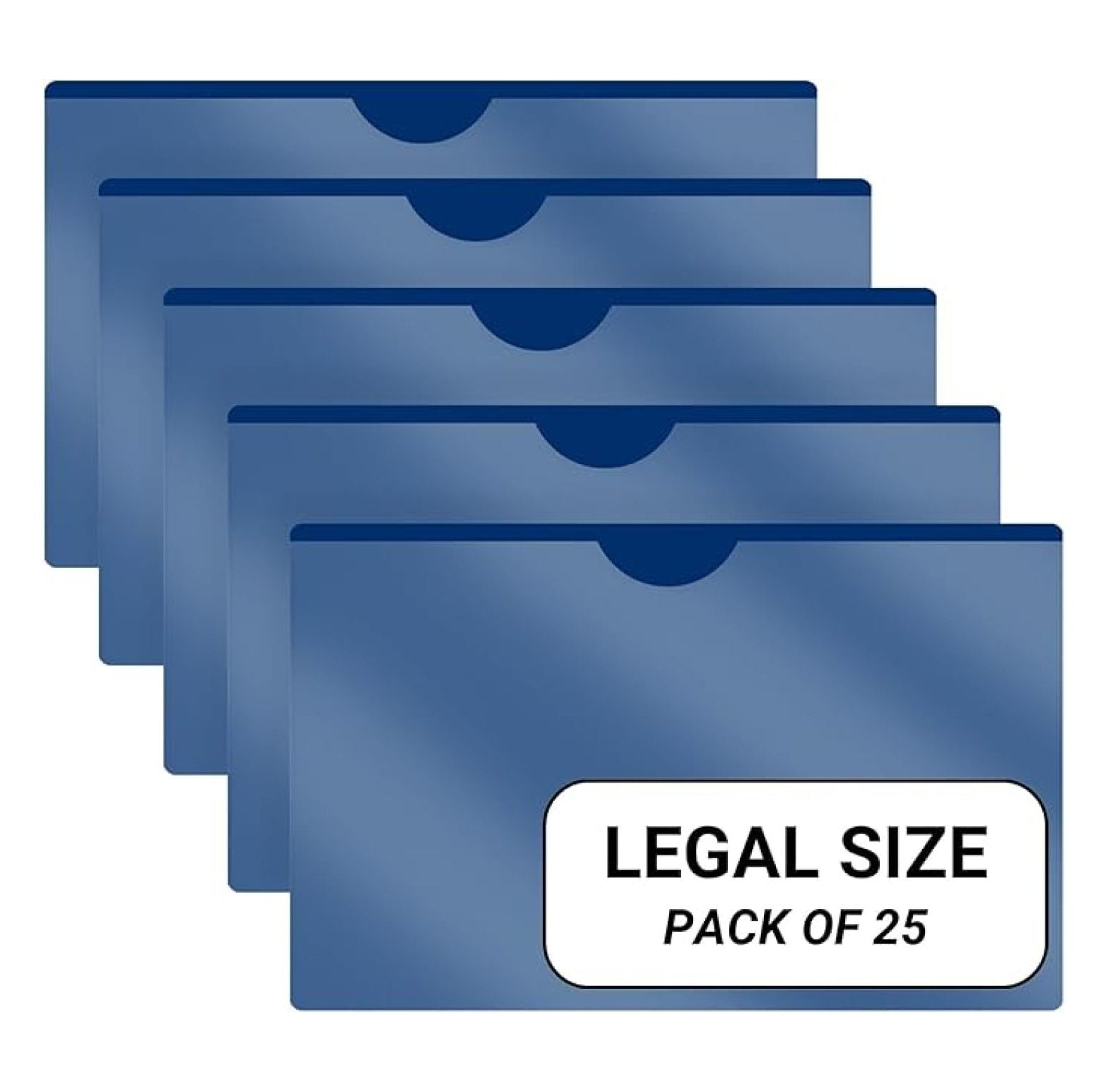 - 25 Pack, Vinyl Plastic Pocket File Folders Closed Sides, Legal Size ...