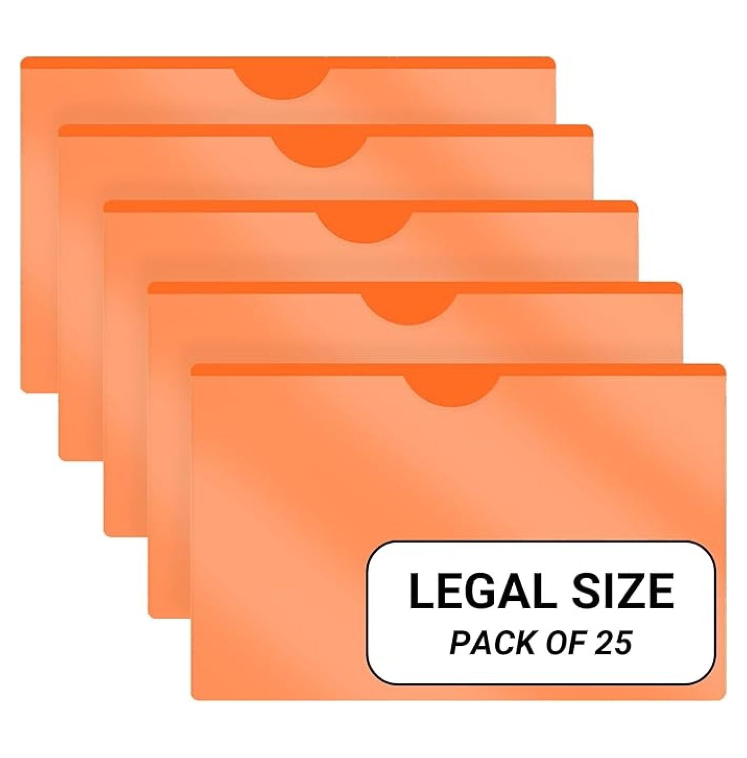 - 25 Pack, Vinyl Plastic Pocket File Folders Closed Sides, Legal Size ...