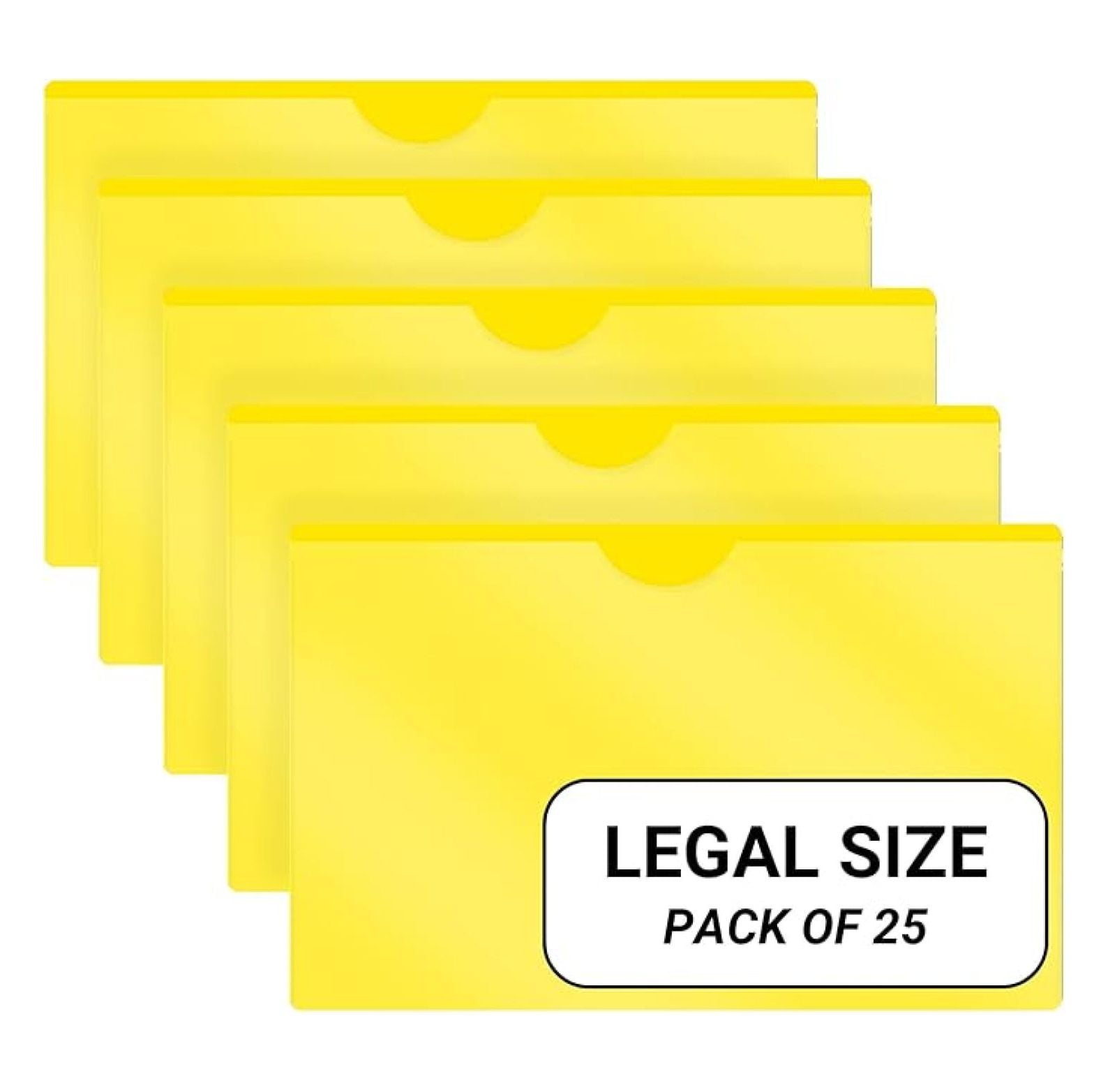- 25 Pack, Vinyl Plastic Pocket File Folders Closed Sides, Legal Size ...