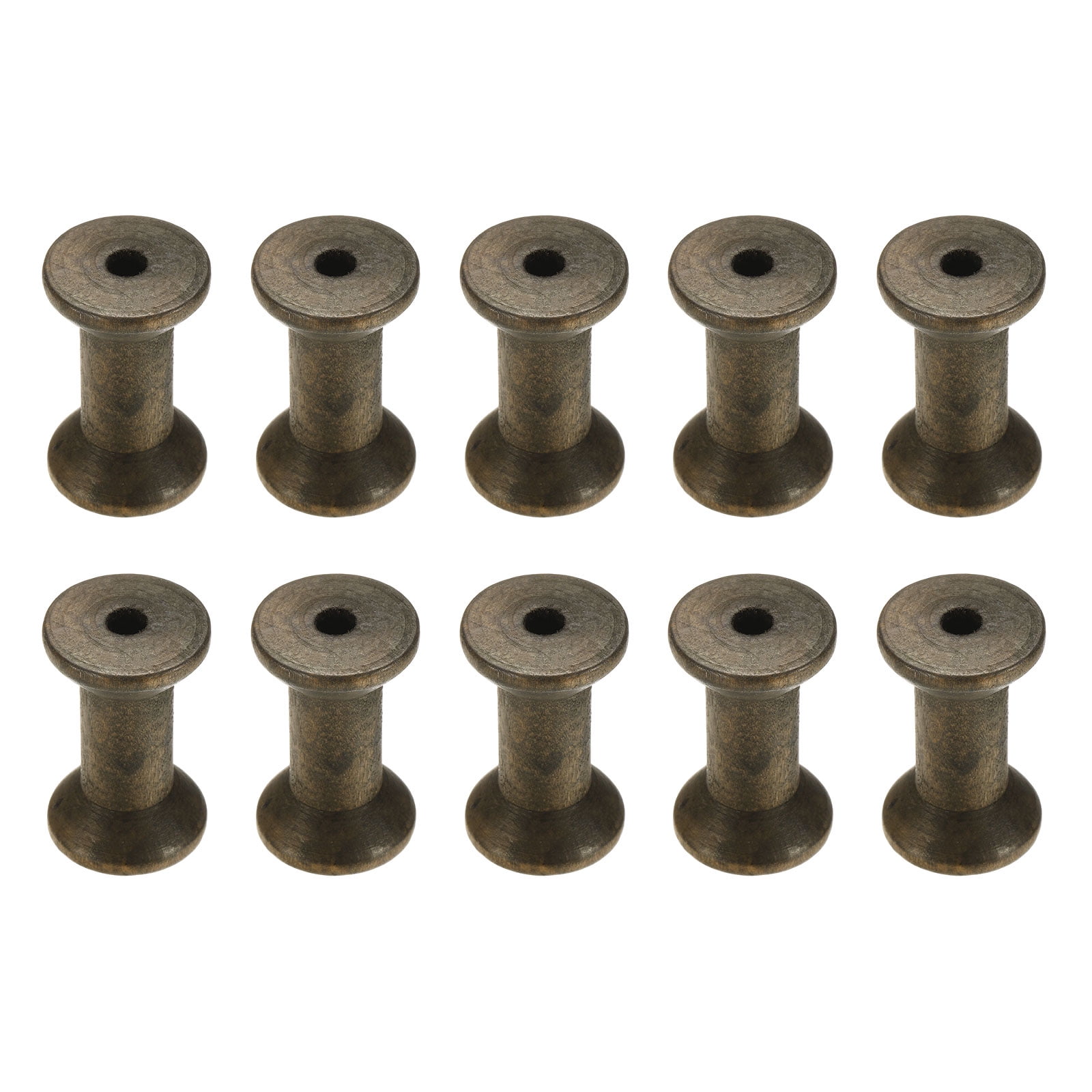 25 Pack Wooden Bobbins, 1.18" x 1.89"(WxH) Unfinished Wooden Spools ...