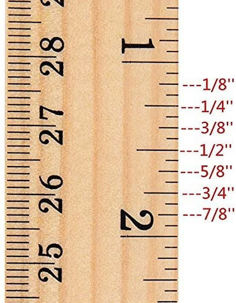 25 Pack Wooden Ruler 12 Inch Rulers Bulk Wood Measuring Ruler Office ...