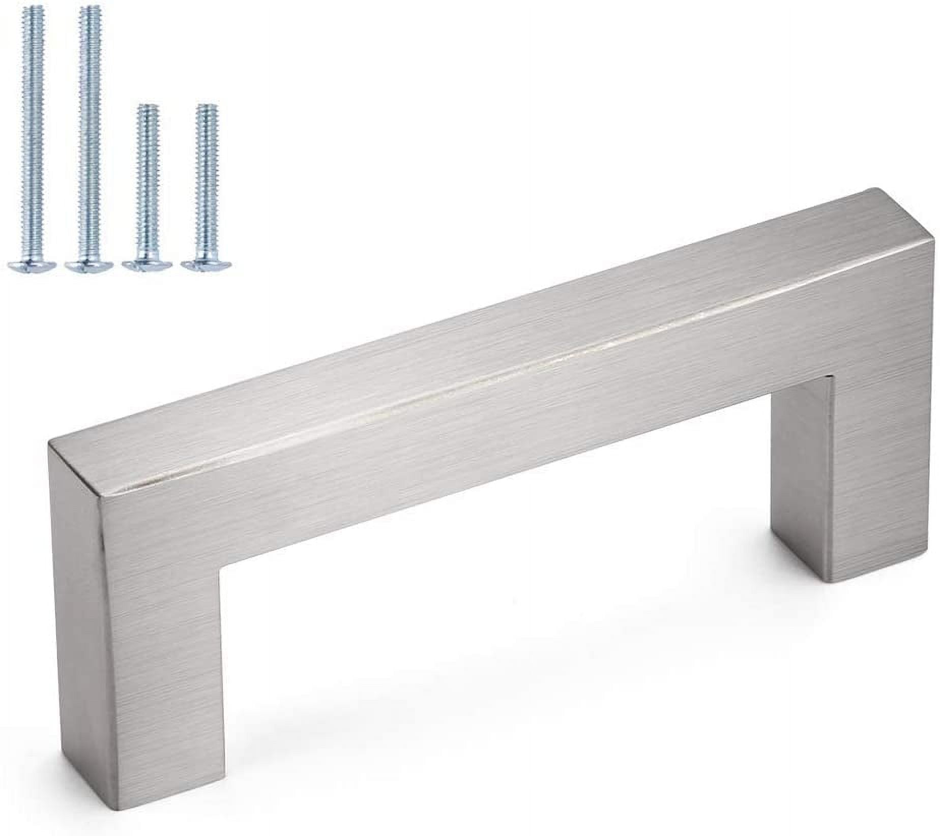 25 Pack Zoizocp 3 Inch Brushed Nickel Cabinet Pulls Square Cabinet ...