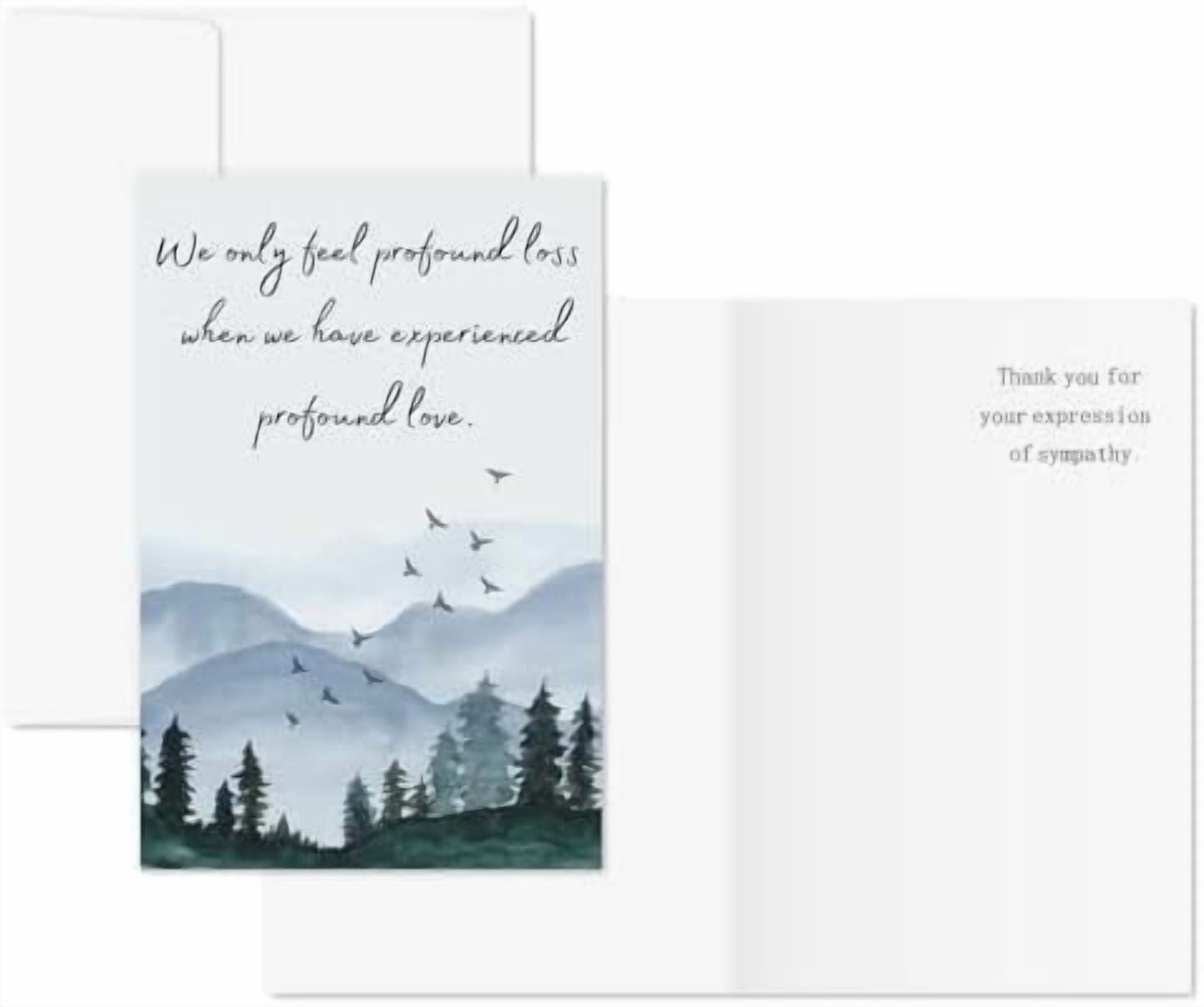 25 Packs Funeral Thank You Cards Sympathy Thank You Card with Envelopes ...