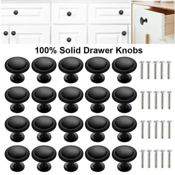 25 Packs Solid Brushed Cabinet Door Knobs Handles Cupboard Drawer Kitchen Pulls - Walmart.com