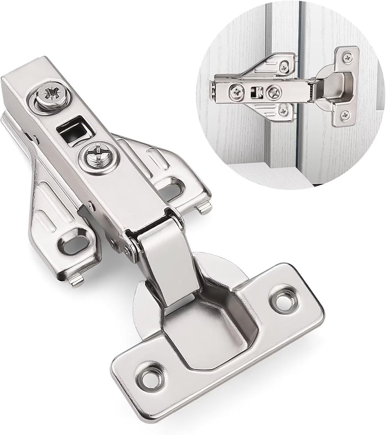 25 Pair Cabinet Door Hinges Soft Closing Full Overlay Concealed Face ...