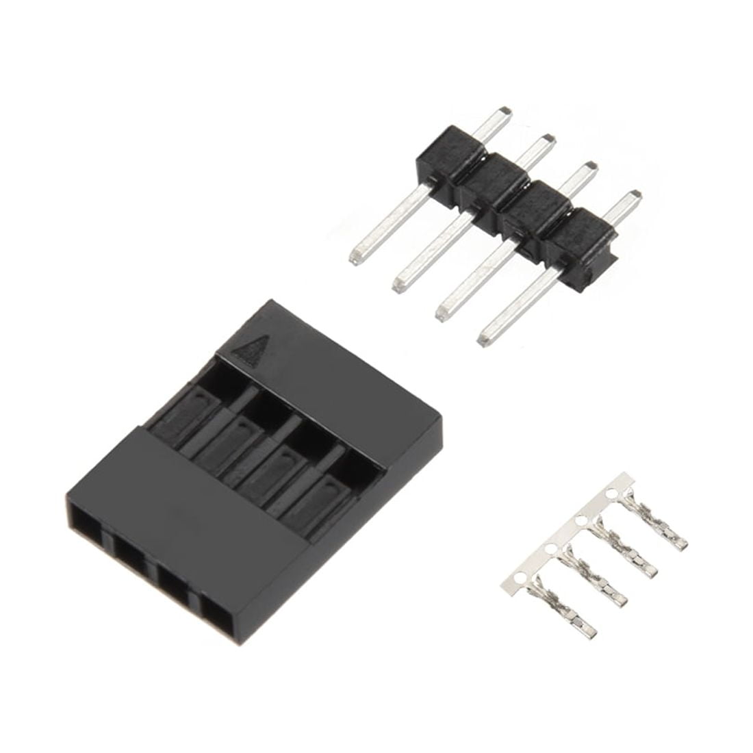 25 Pairs 2.54mm 4Pin Jumper Wire Housing w Male Female Pin Terminal ...