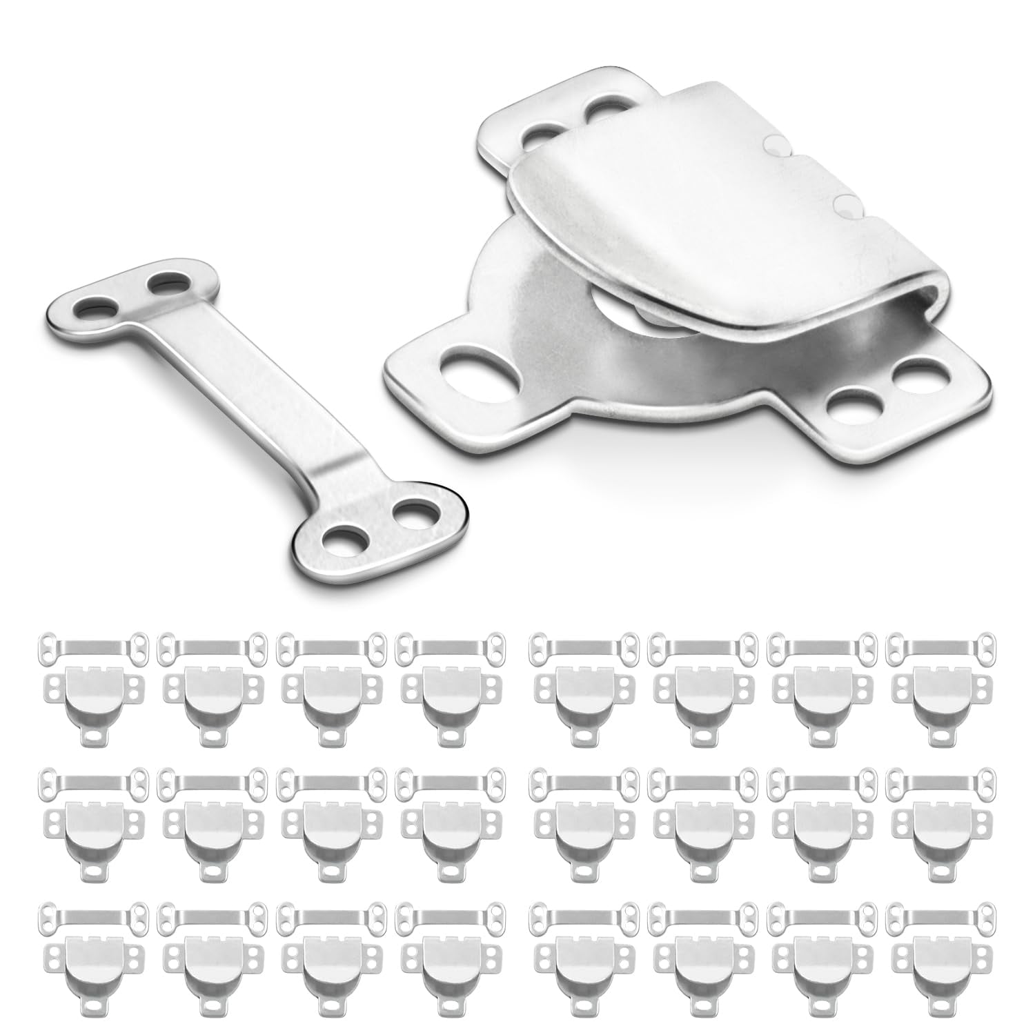 25 Pairs Hook and Eye Closures for Clothing, Heavy Duty Metal Sewing ...