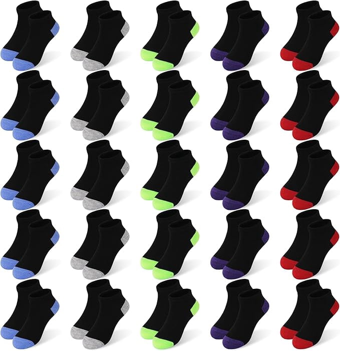 25 Pairs Toddler Kids Socks, Ankle Athletic Low Cut Short Socks for ...