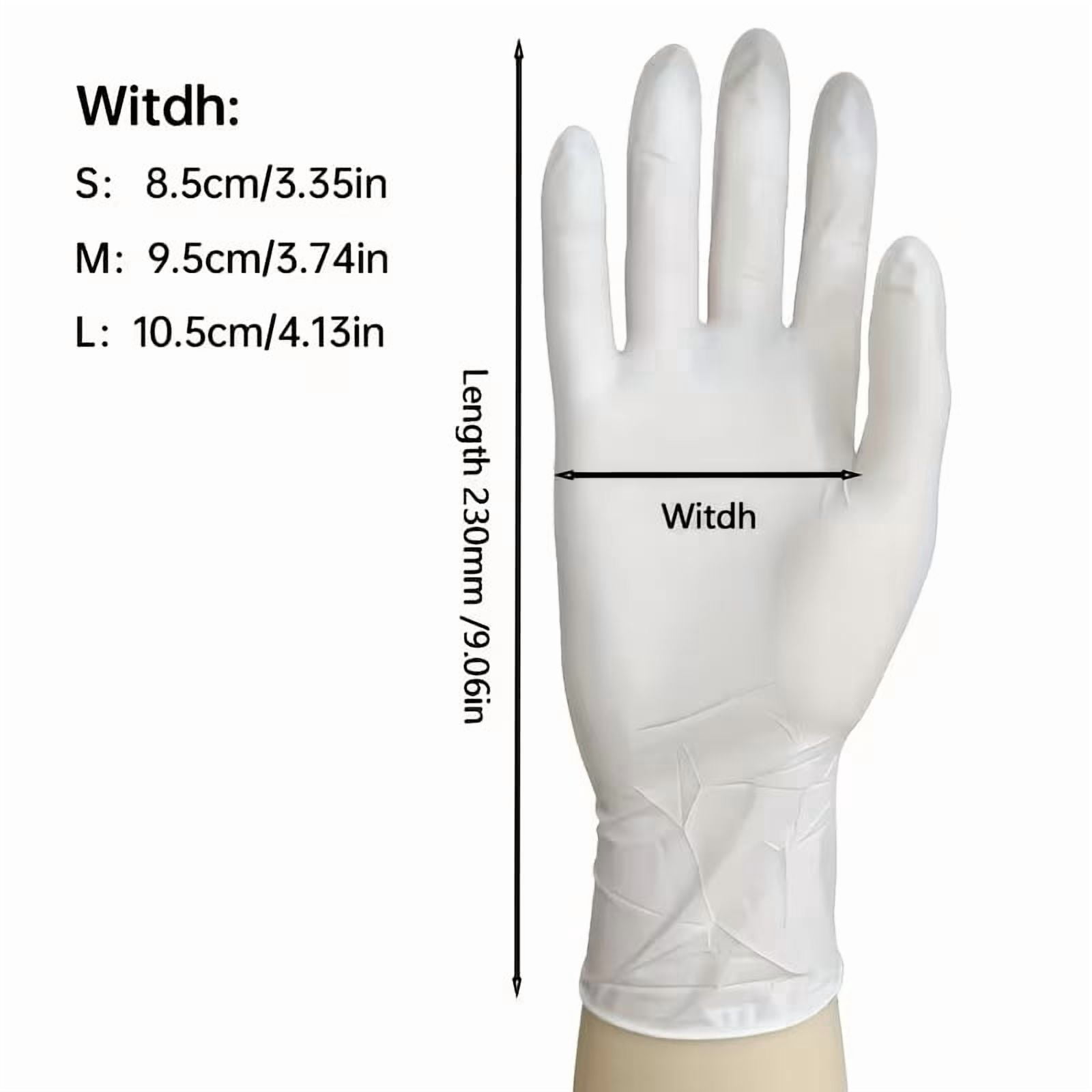 25 Pairs of Disposable Nitrile Gloves - Latex-Free, Pure White Cleaning ...