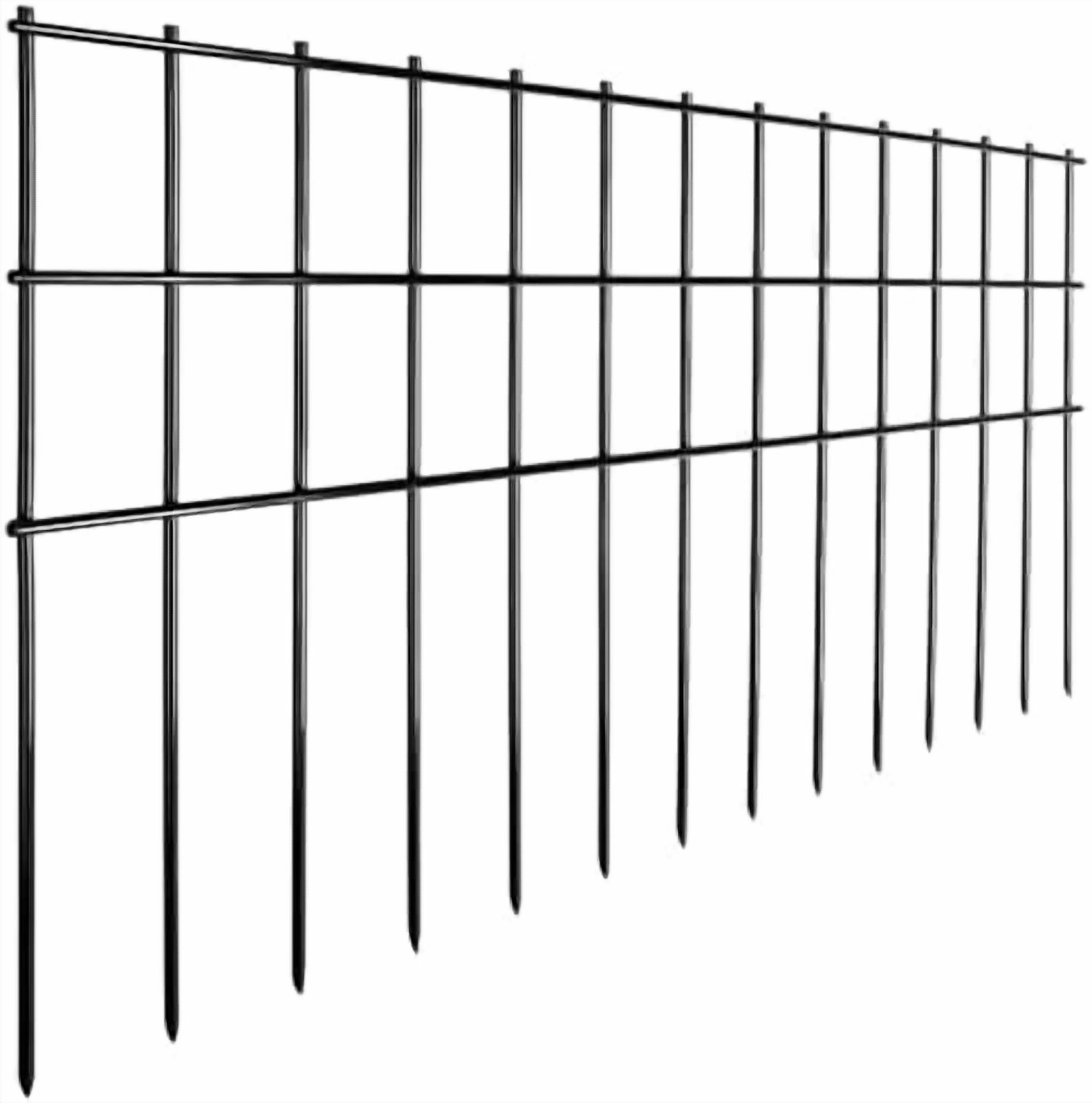 25 Panels Thick Wire Animal Barrier Fence, 15inch(H) Total Length 62 ...