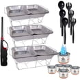 25 Pc Disposable Aluminum Chafing Dish Buffet Party Set WITH HANDY ...