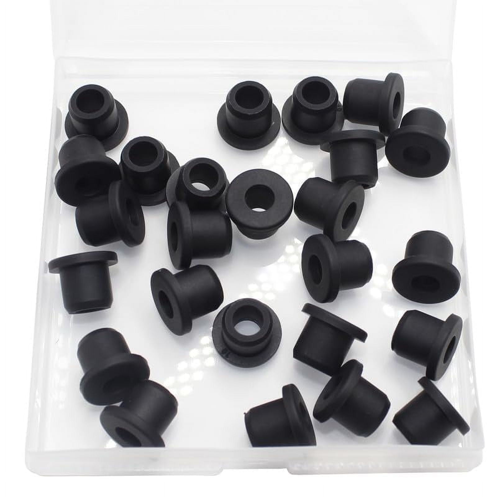 25 Pcs 3/8" Drill Hole, 1/4" ID Silicone Rubber Grommets for Wiring ...