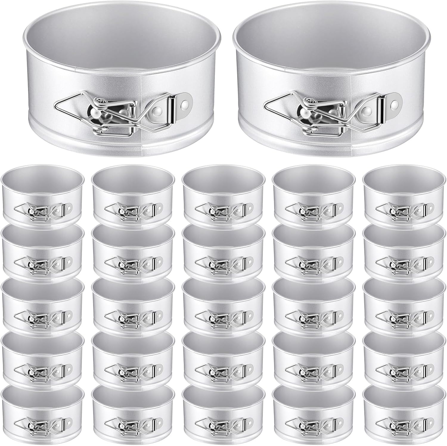 25 Pcs 4 Inch Springform Pan for Baking Mini Cheesecake Pans with ...