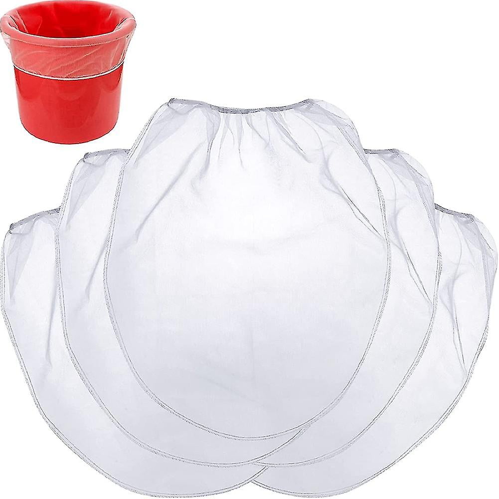 25 Pcs 5 Gallon Elastic Top Paint Strainer Bags White Fine Mesh Bag ...
