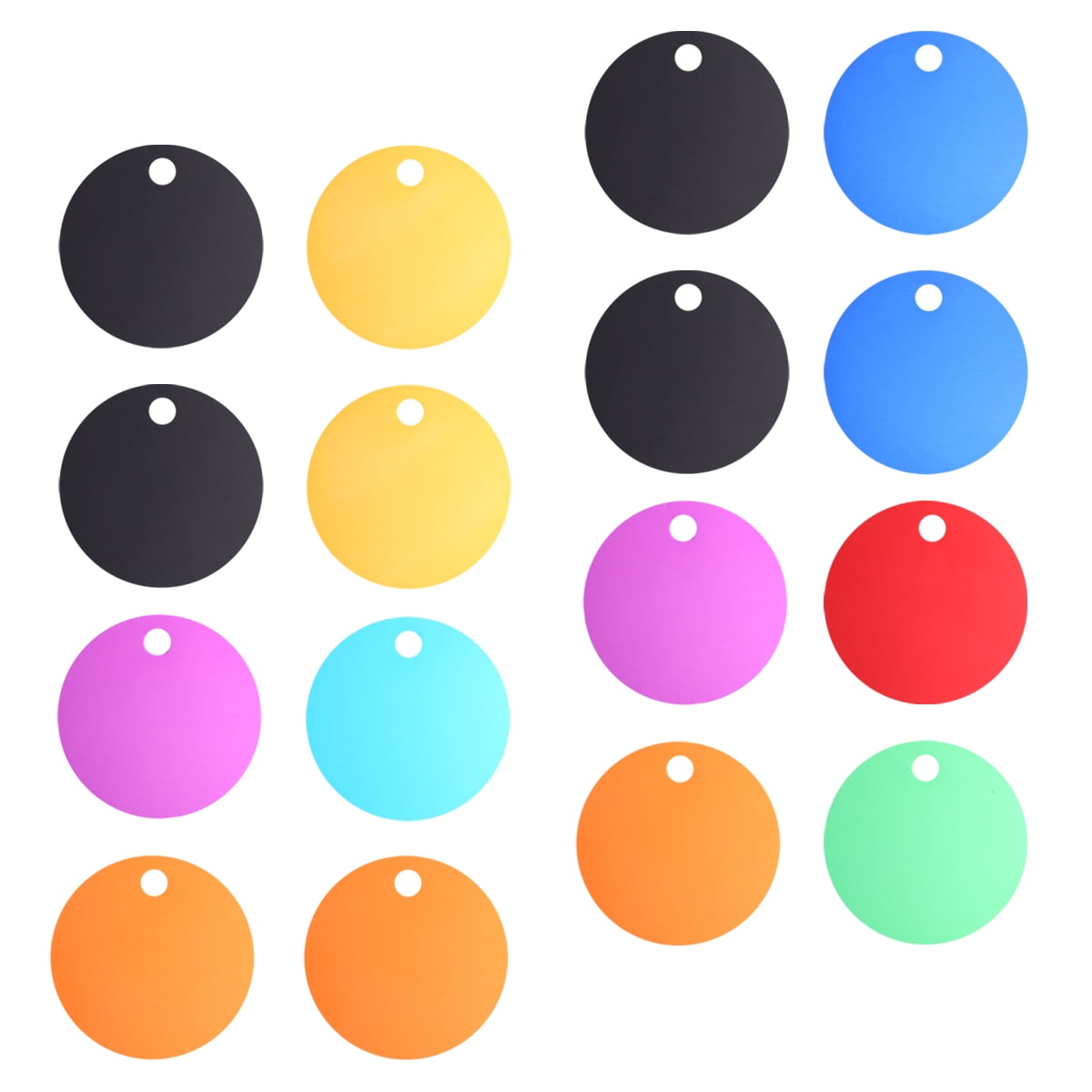 25 Pcs Aluminium Alloy Pet Tag Round Pets Blank Tag Puppy Traction Rope ...